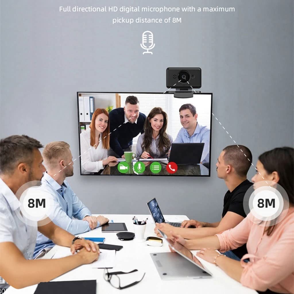 HSQMA Webcam, 2K Web Cam with Microphone,Autofocus, Auto Light Correction, Plug & Play USB Webcam for Video Calling, Teaching, Streaming and Gaming