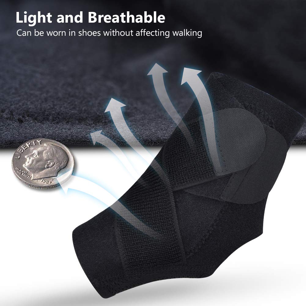 Health Gear Ankle Support Brace, Ankle Wrap, Ankle Brace Wrap Strap, Adjustable Ankle Brace Breathable Nylon Material Super Elastic Sleeve for Injury Recovery, Achilles Tendonitis