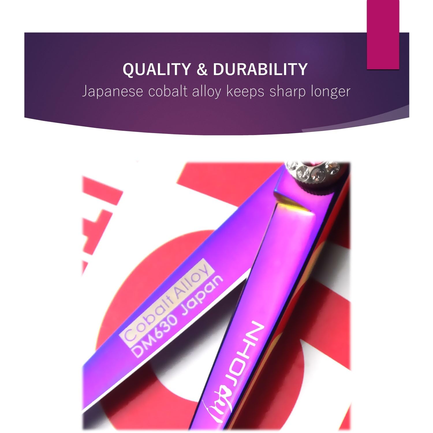 JOHN Haircut Scissors, Professional Barber Shears for Hair, 6.5inch Right Hand