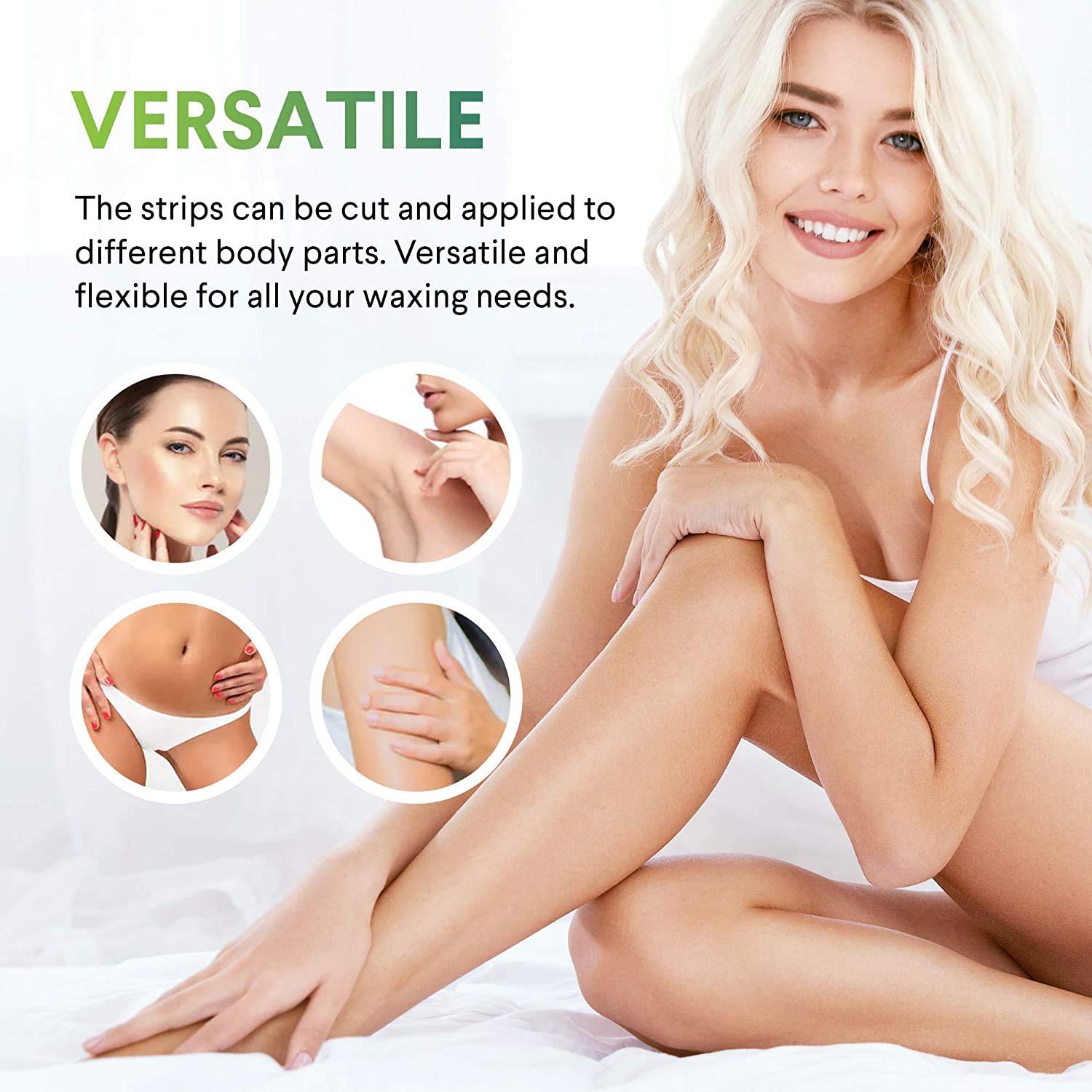 Forthera Wax Strips Hair Removal Kit for All Skin Types, Face, Body & Bikini Area, Quick and Easy [40 Strips]