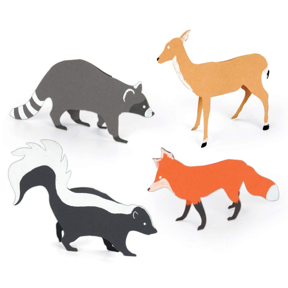 Ellison Sizzix Bigz Die Set A11239, 3-D Forest Animals, 4 Die Set