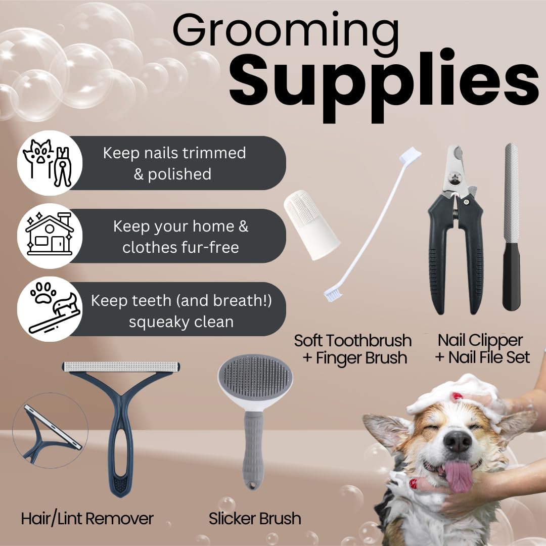 PupLuxe Puppy Starter Kit | Black 22 Piece Puppy Kit Great for Dog Training Kit | A Great Welcome Puppy Gift | New Puppy Kit Great for First Time Owners and Experience Owners | New Dog Bundle