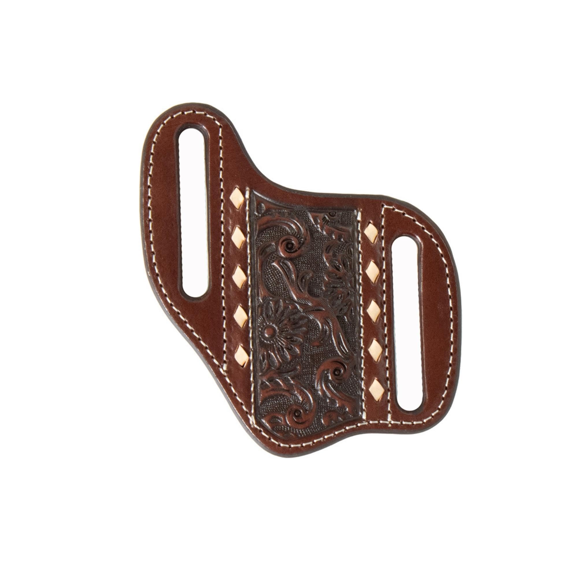 Nocona Belt Co. Floral Embossed Knife Sheath, Brown