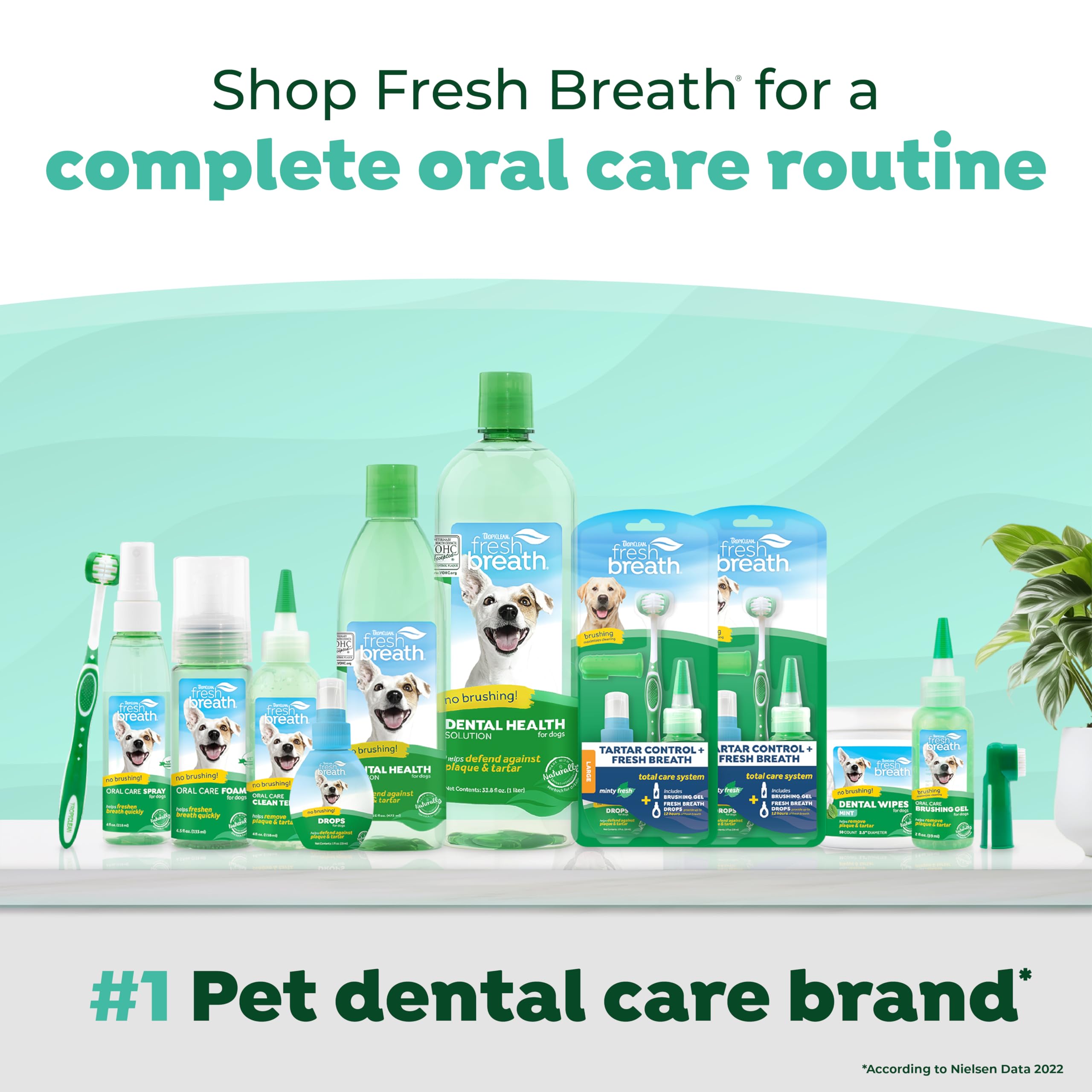 TropiClean Fresh Breath TripleFlex Toothbrush for Small & Medium Dogs | 360-Degree Dog Dental Cleaning | Dog Toothbrush for Small & Medium Breeds
