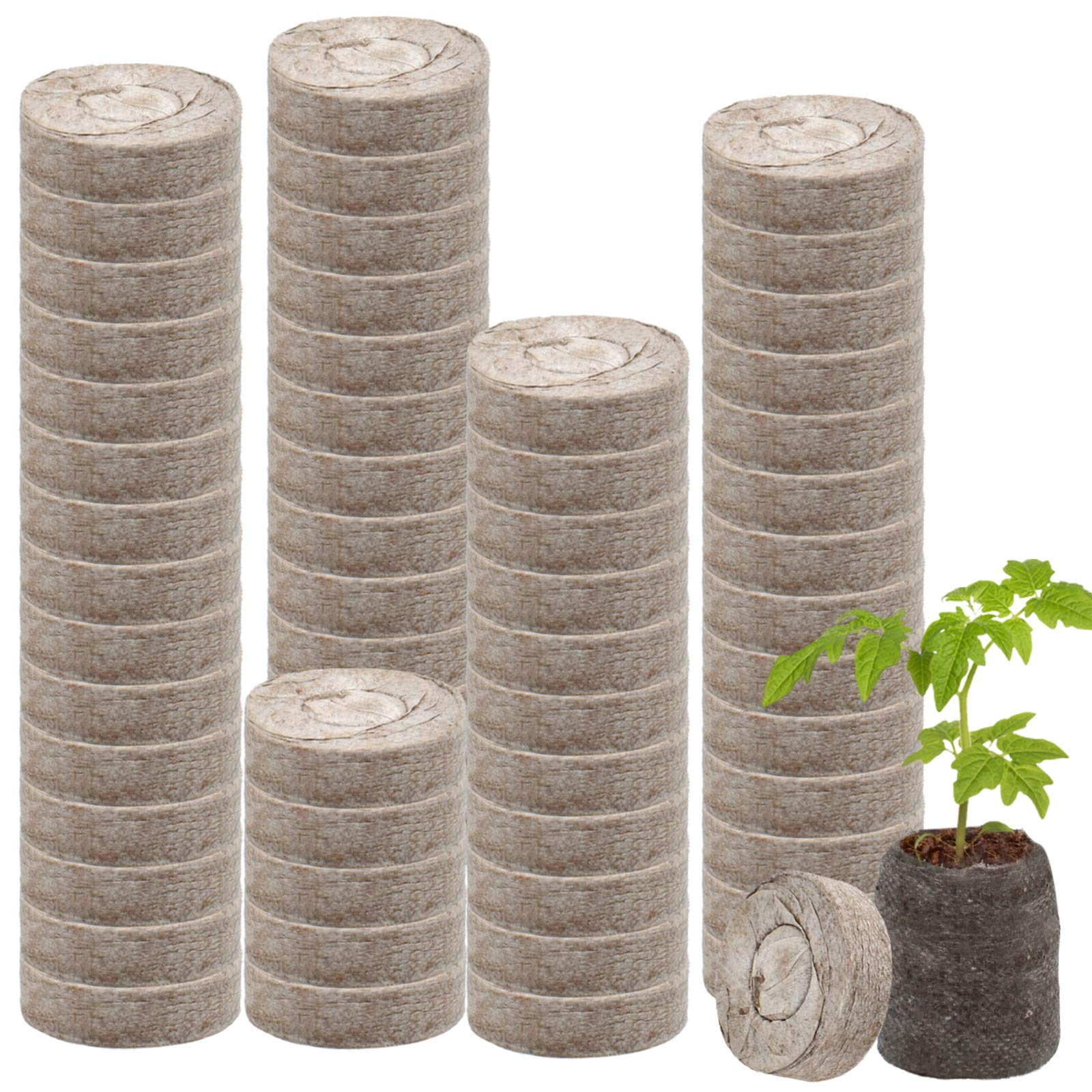 Legigo 100 Pcs 30mm Seed Starter Peat Pellets Pods for Seedlings- Compressed Seed Starting Pellets Seed Starter Pods Plugs Soil Peat Pods for Starting Seeds, Garden Planting Herb Flower Vegetables