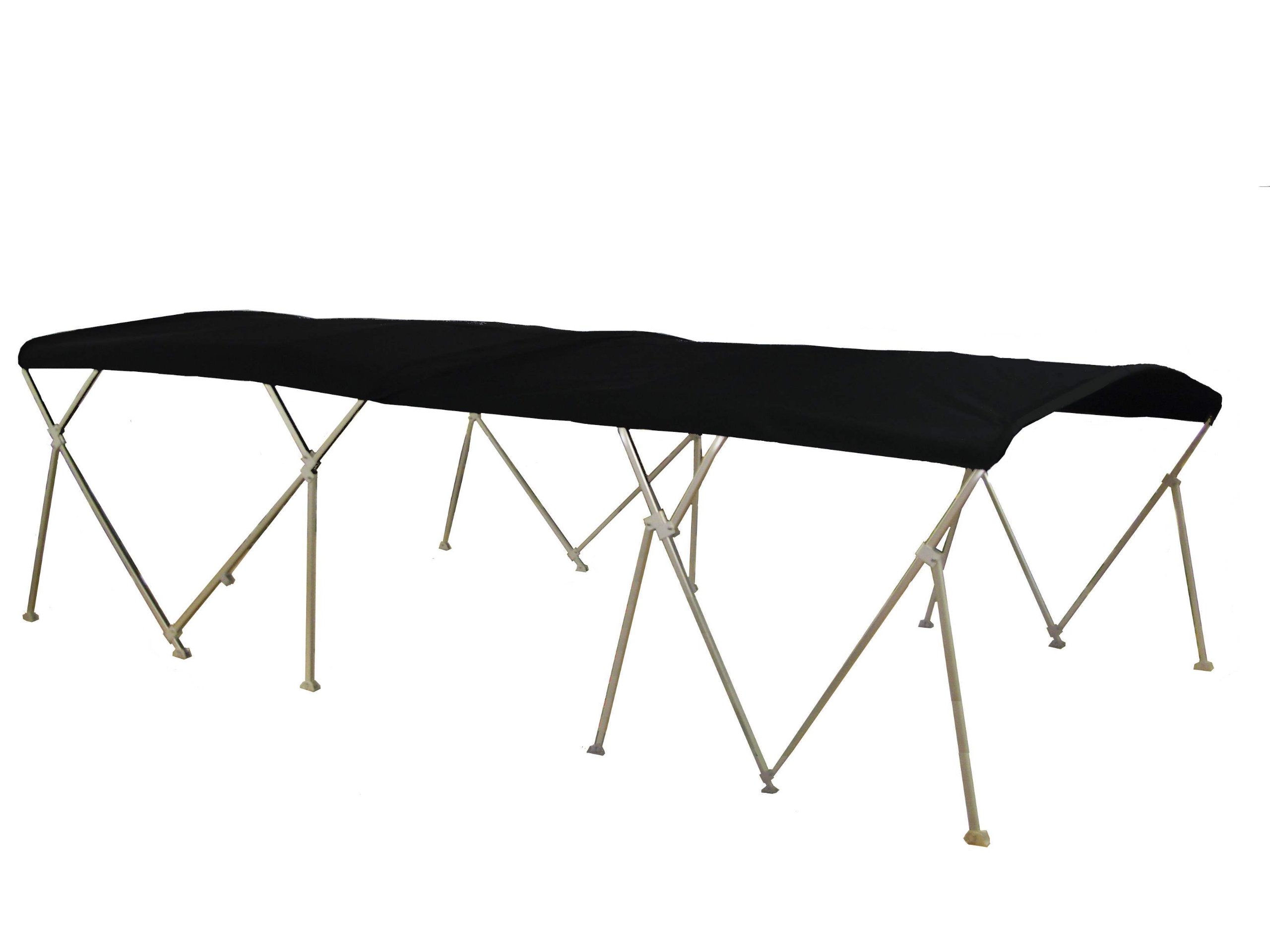 Double Bimini Top Pontoon Boat 15' Long from Sunbrella (Black)