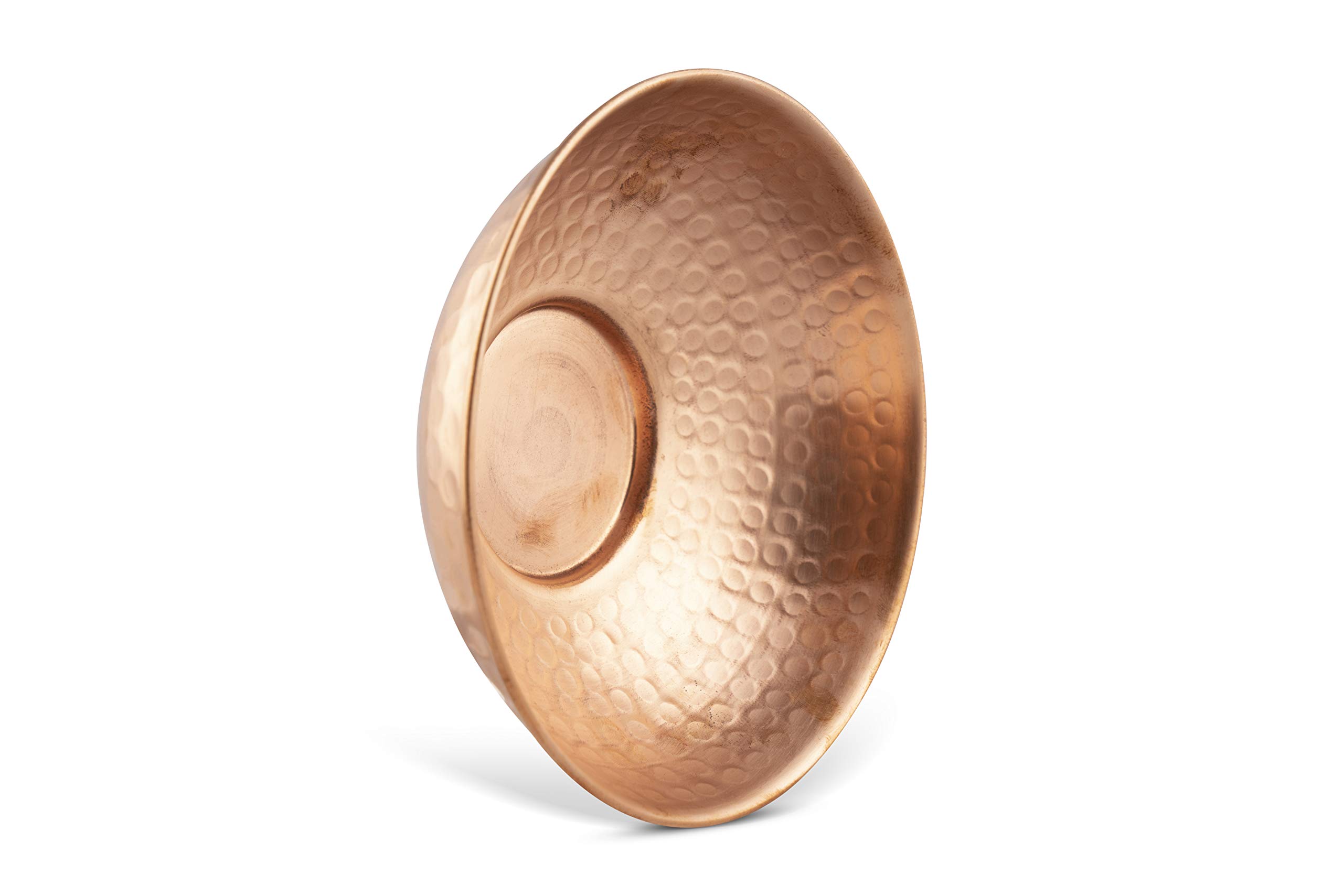 GoCraft Pure Copper Decorative Bowl | Hammered Finish Pure Copper Bowl for Nuts, Salad, Fruits & Kitchen Serving Purposes - 5" (Small)