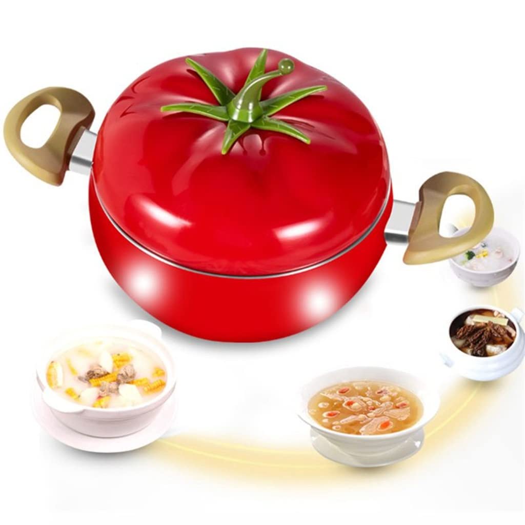 DHTDVD Tomato Stockpot Frying Pan Nonstick Cooking Pot Color Saucepan Induction Cooker Aluminum Cookware