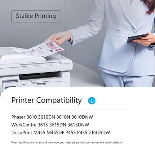 Phaser 3610/Workcentre 3615 Black Standard Capacity Toner Cartridge 106R02720 - UOTY Compatible 2 Pack 106R02720 Toner Replacement for Xerox WorkCentre 3615 3615DN 3615DNW DocuPrint P455DW Printer