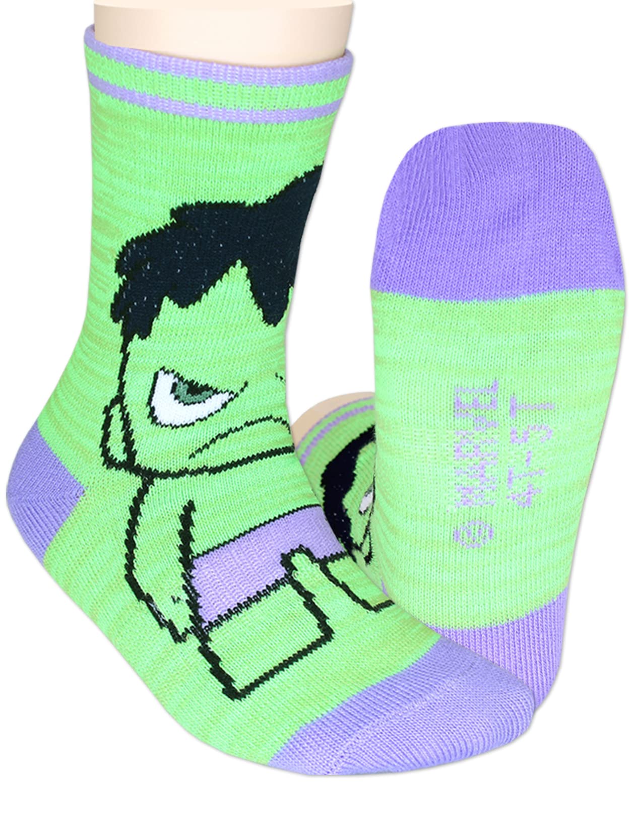 Marvel Super Heroes Avengers Kids Toddlers 6 pack Crew Socks (5-7 yrs, Red)