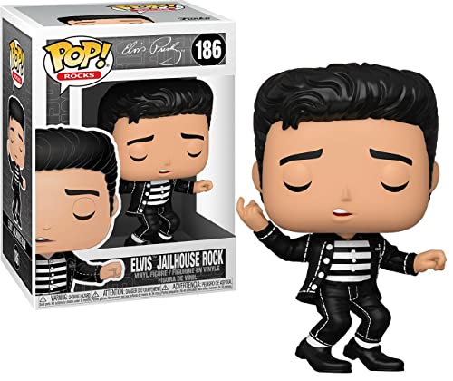 Elvis - Jailhouse Rock Funko Pop! Vinyl Figure (Bundled with Compatible Pop Box Protector Case), 3.75 ''