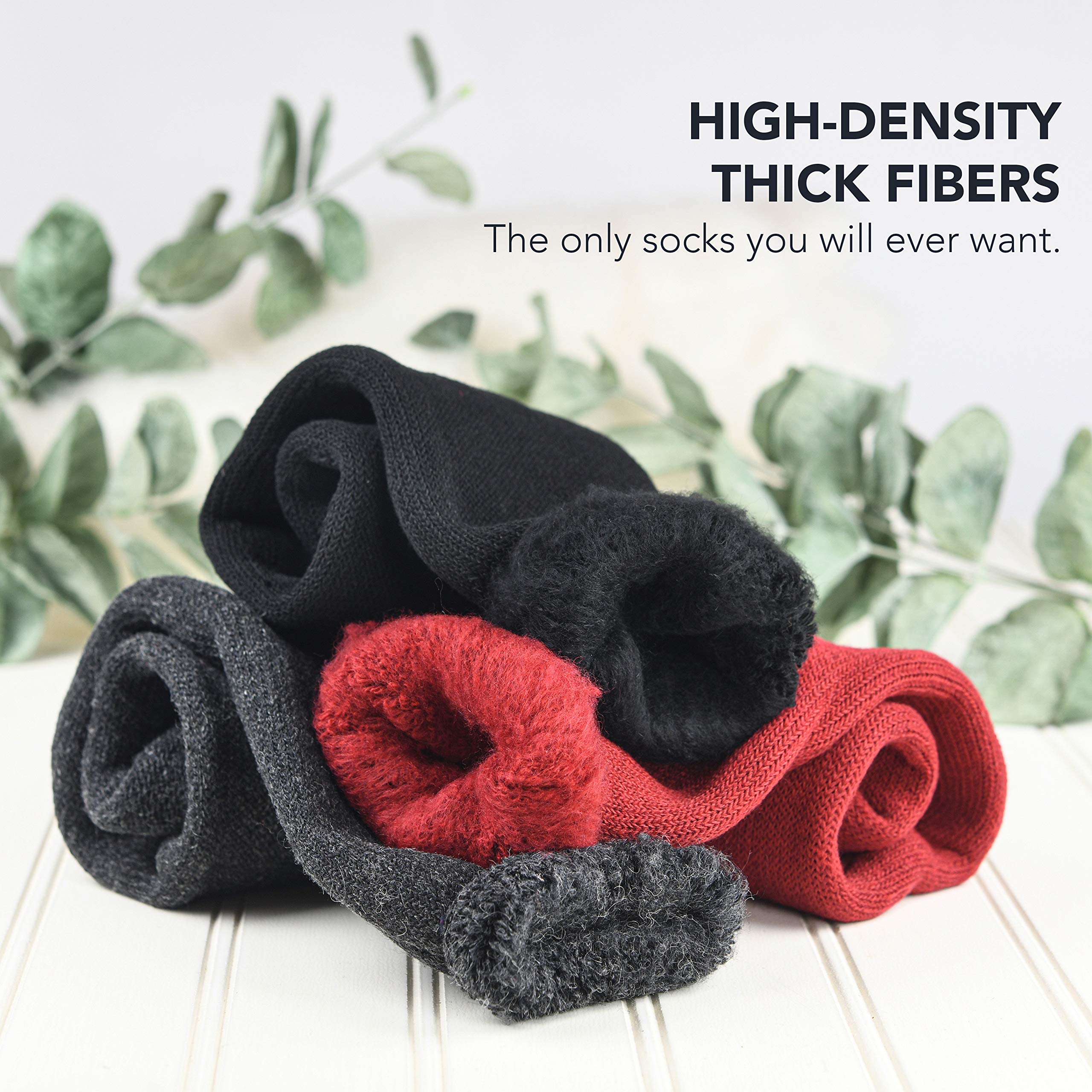 Debra Weitzner Thermal Socks For Men and Women - Thick Heated Winter Boot Socks - Insulated for Extreme Cold Weathers 4 Pairs