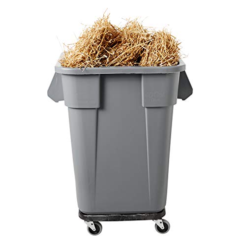 Rubbermaid Commercial LLDPE Square Brute 40-Gallon Trash Can without Lid, Gray, for Restaurants/Garages/Offices/Mailrooms/Classrooms