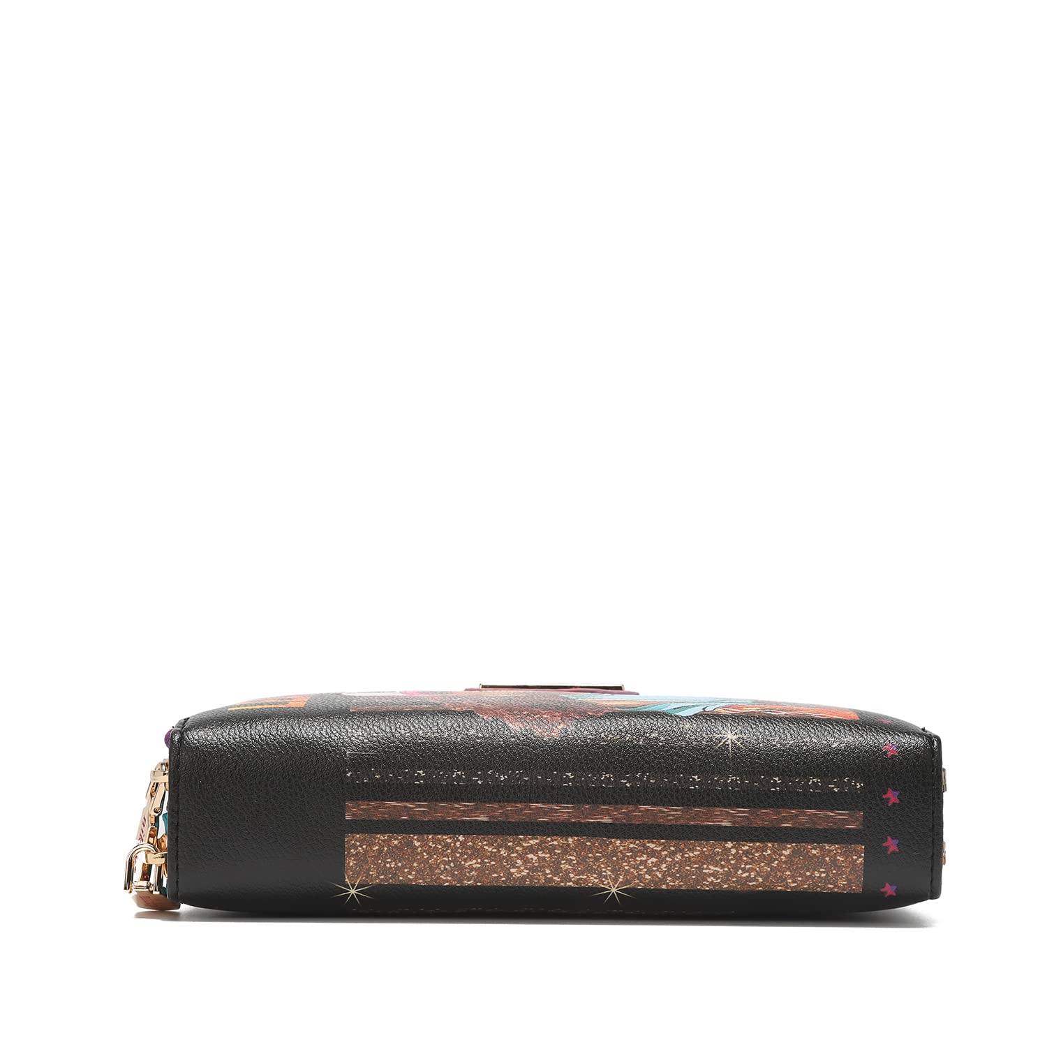 DESTINY BY NICOLE LEE Double Zipper Wallet RFID Blocking Eco Leather Clutch Fashion Print for Women