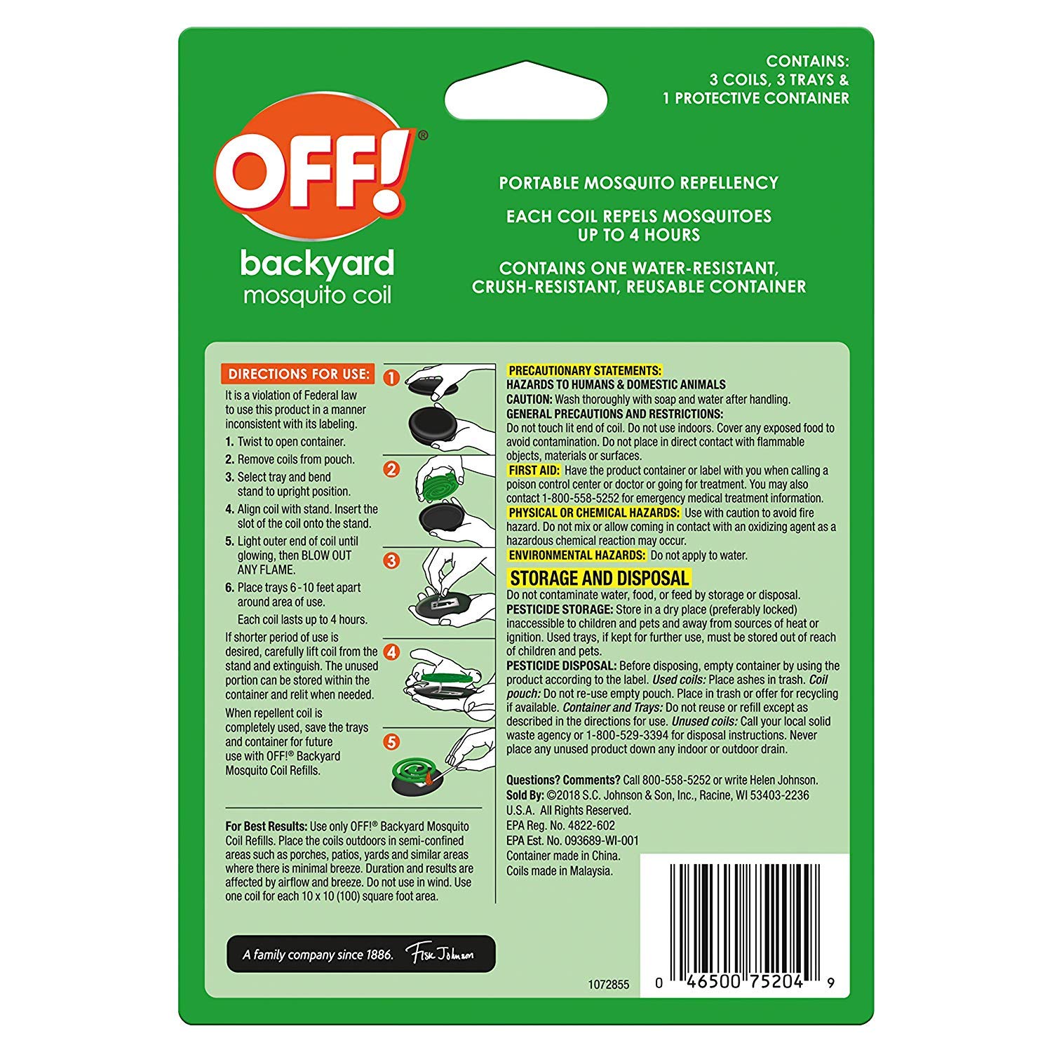 OFF! Patio and Deck Coil Tin