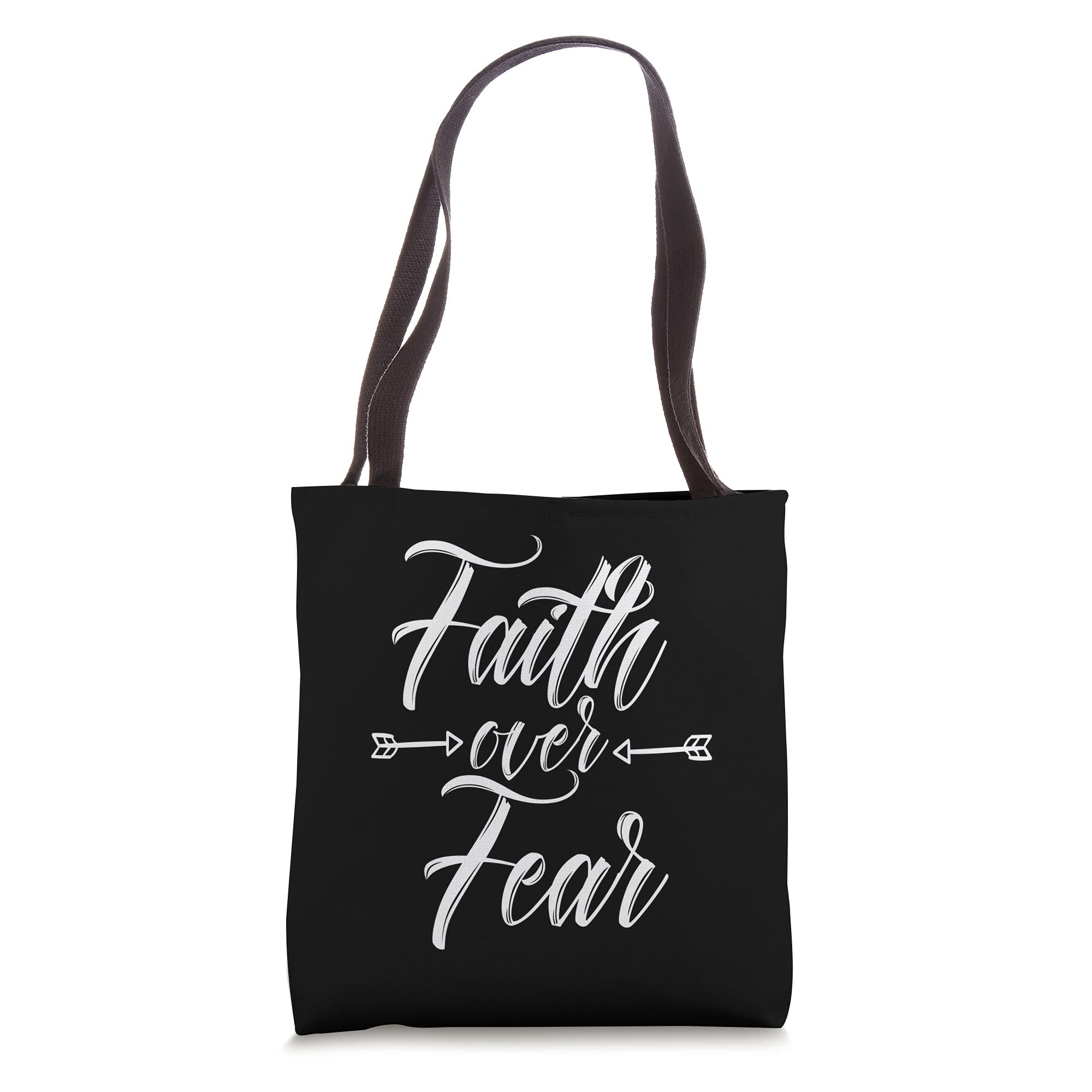 Faith over Fear Jesus Christian Men Women Tote Bag