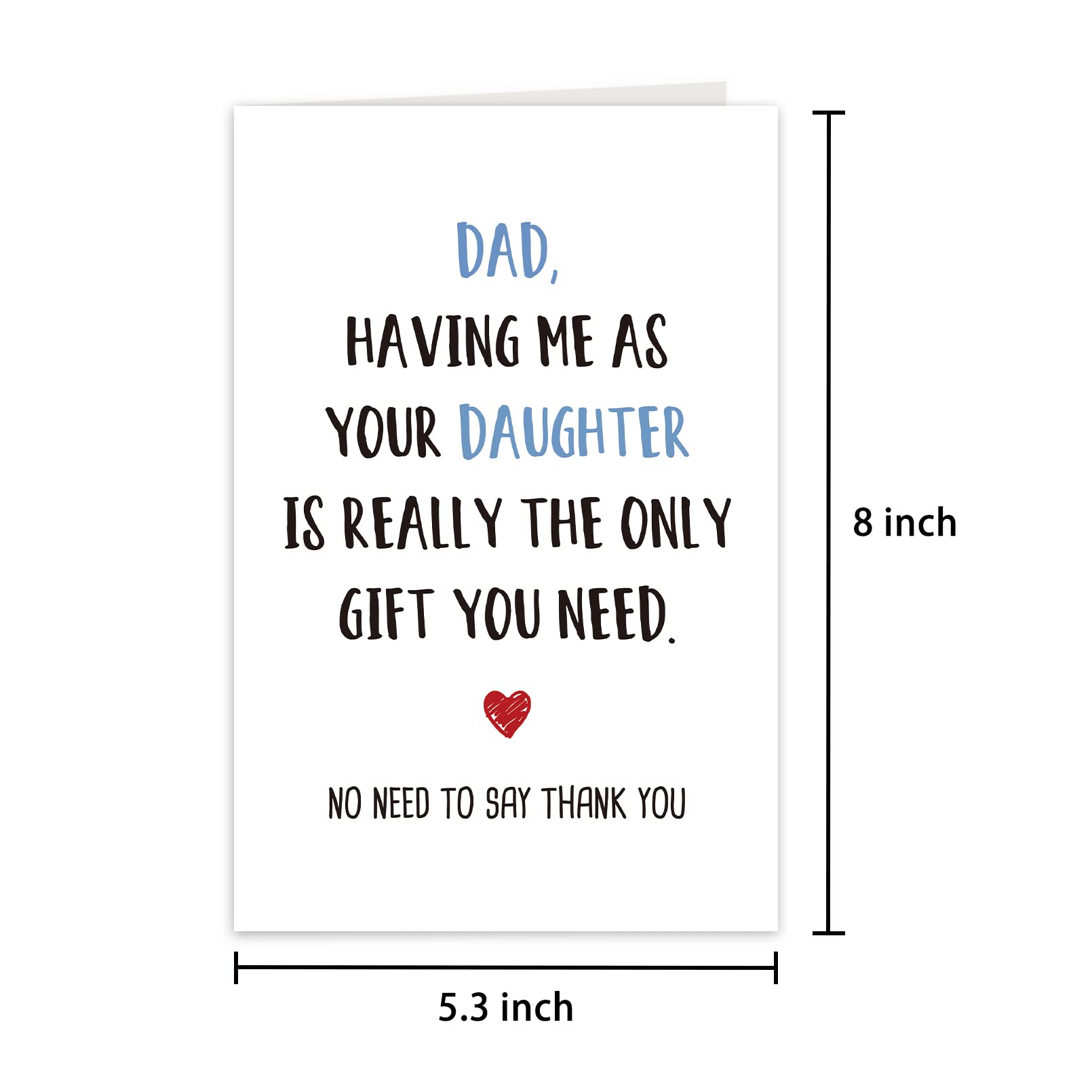 Ulbeelol Dad Birthday Card, Pompous Fathers Day Card from Daughter, Funny Card for Father, Arrogant Fathers Day Card, Rude Fathers Day Card