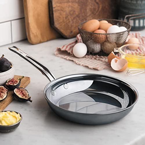 Hestan - NanoBond Collection - Titanium Stainless Steel 8.5-Inch Frying Pan - Toxin, PFAS, & Chemical Free Clean Cookware, Induction Cooktop Compatible