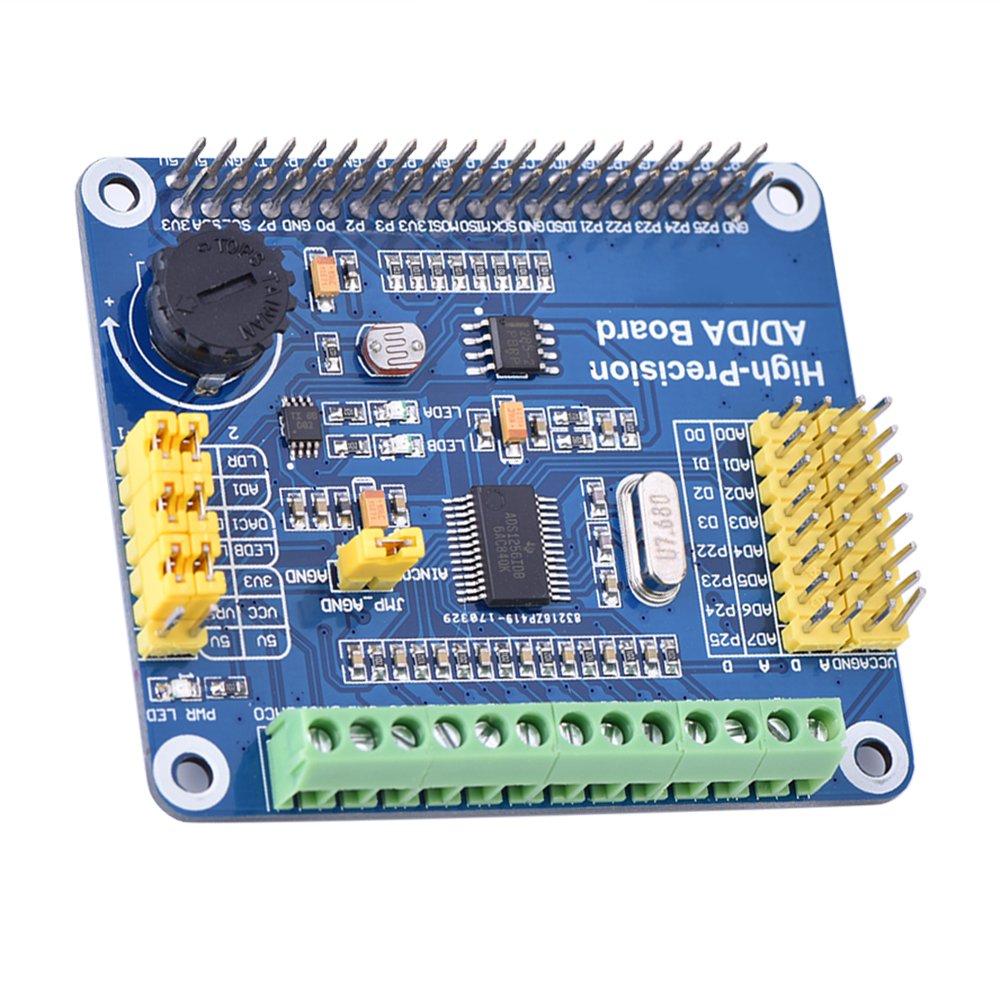Expansion Board for , High-Precision AD/DA Expansion Sheild Board Allows to Add High-Precision AD/DA Functions to The Onboard ADS1256 DAC8532 Sensor