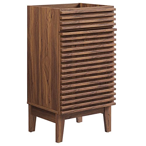 Modway Render 18" Bathroom Vanity in Walnut - Sink Basin Not Included