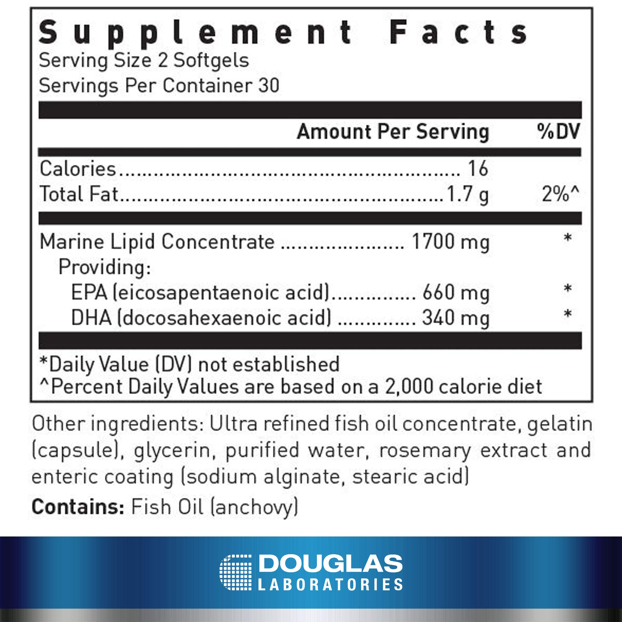 Douglas Laboratories Opti-EPA | Omega-3 Fatty Acids to Support Cardiovascular and Neurological Health | 60 Softgels