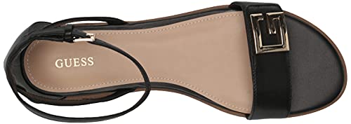 Guess Women's Rashida Flat Sandal, Black, 7.5