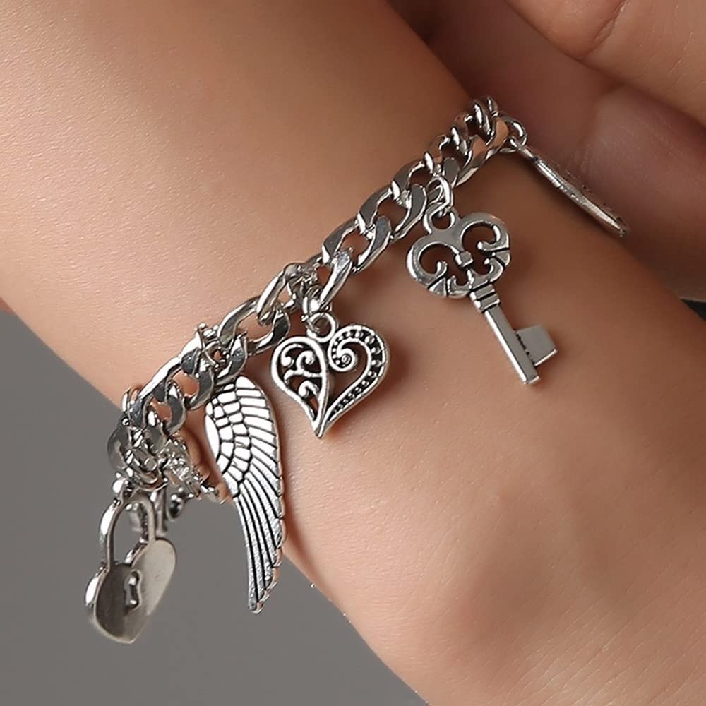 Dofihy Charm Bracelets for Women Bracelets for Women Lady's Pendent Charm Wrist Chain Bracelet Bangle