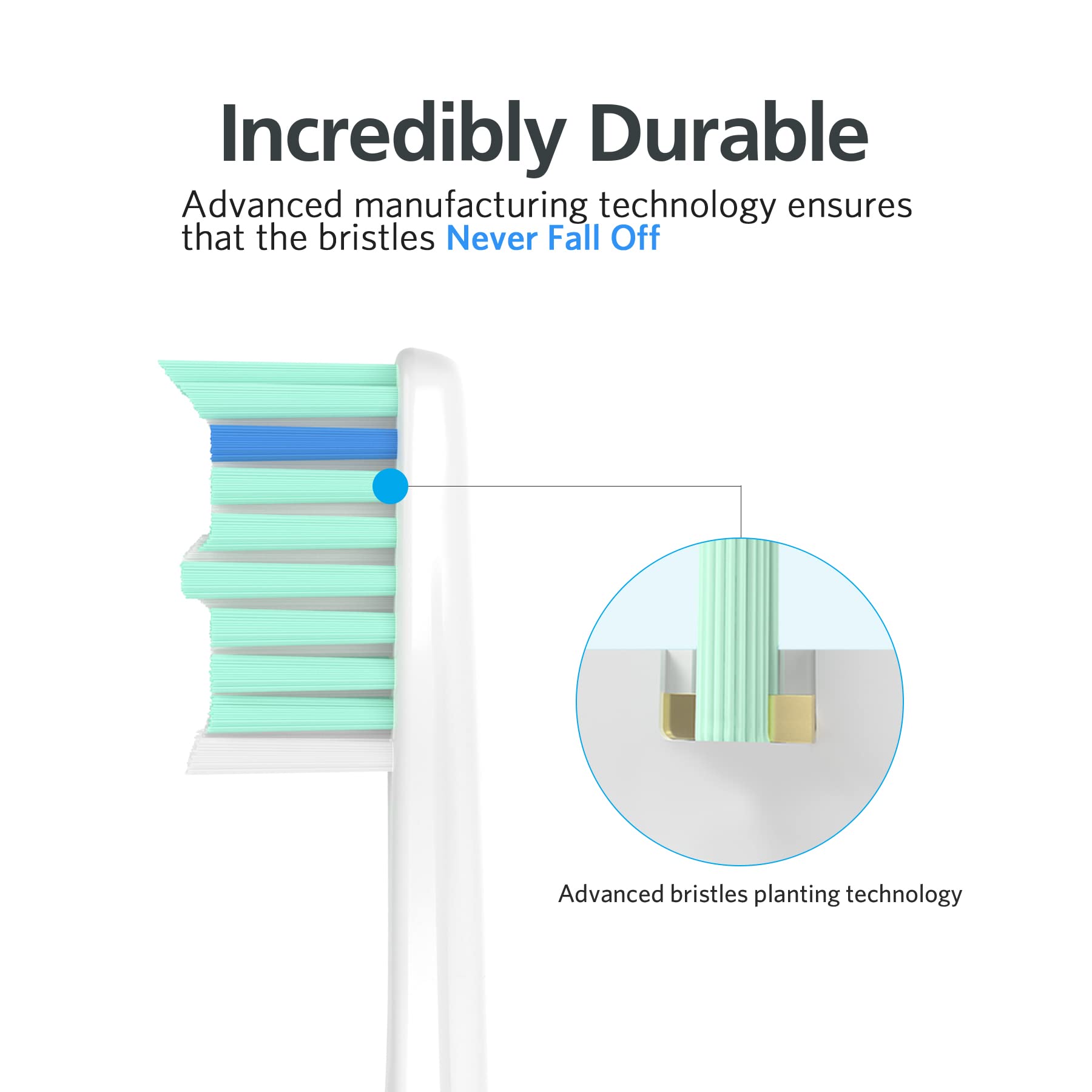 HOFAM Replacement Toothbrush Heads for Philips Sonicare, Replacement Brush Head Compatible with Phillips Sonic Care E Series, Essence, Xtreme, Elite, Advance, Screw-On Electric Toothbrush Heads