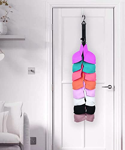 Yesok 2 Pack Hat Organizer Holder Rack, 16 Clips Closet Hanging Cap Racks Storage Hangers for Baseball Hats Ball Caps Golf Caps Beanies & Accessories