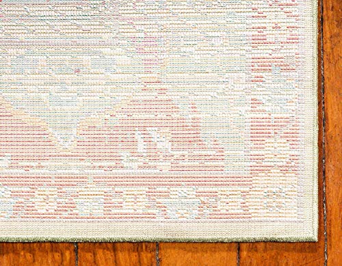 Unique Loom Austin Collection Vibrant Colors, Abstract, Traditional Area Rug, Rectangular 6' 0" x 9' 0", Light Green/Beige