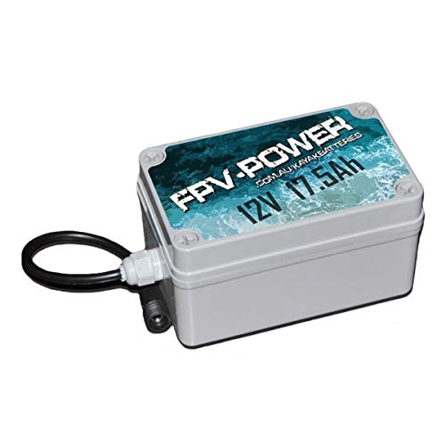 FPV-Power Lithium-Ion 17.5ah 17500mah Fishing Kayak Battery 12v with Charger Power System Kit
