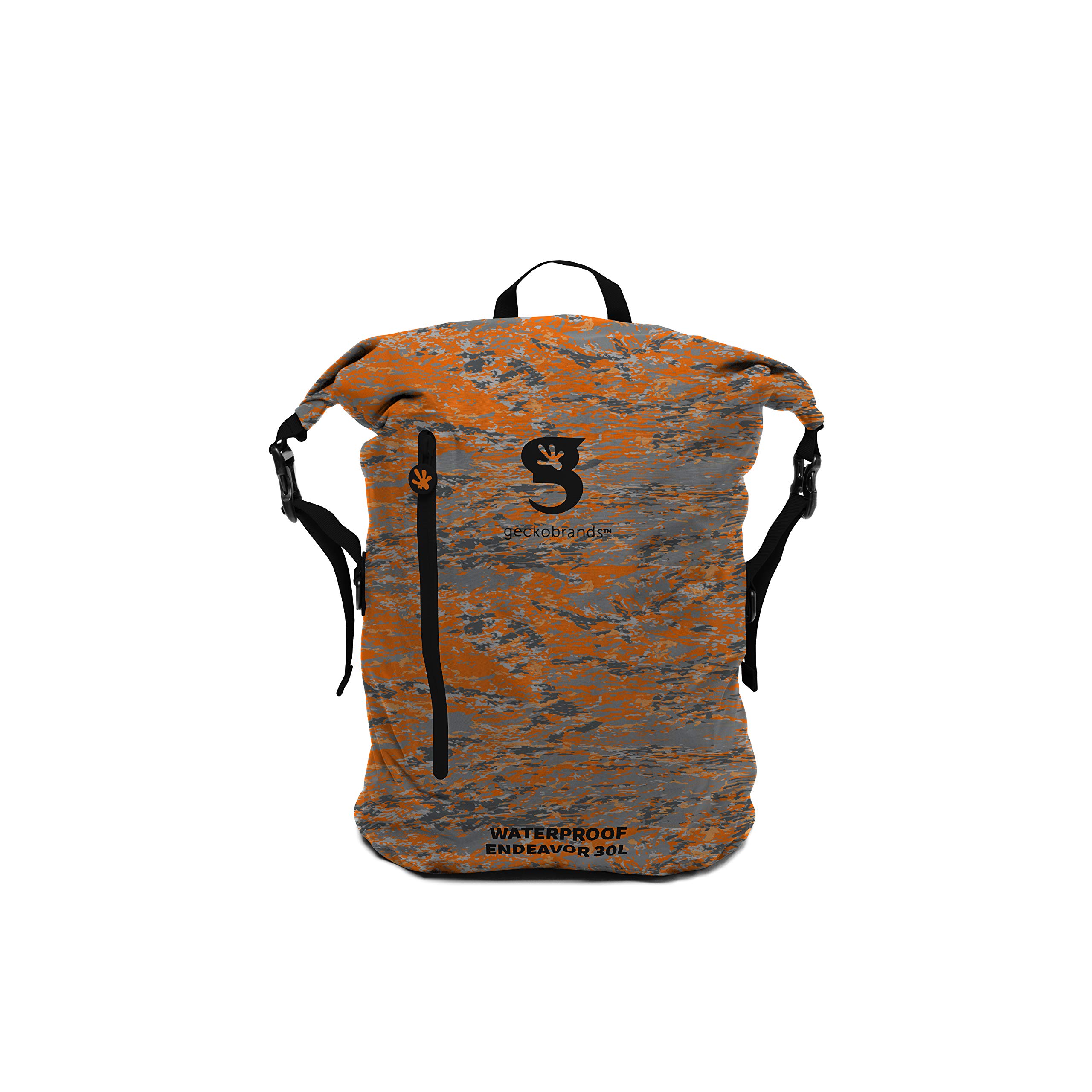 geckobrands Endeavor Waterproof Backpack, Ember geckoflage