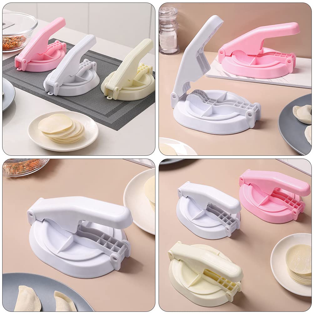 Hemoton 1Pc Dumpling Wrapper Manual Tortilla Maker Tortilla Maker Machine Mountain Pie Maker Dumpling Dough Presser Taco Tortillas Manual Dough Press Tool White Household to Rotate Folder