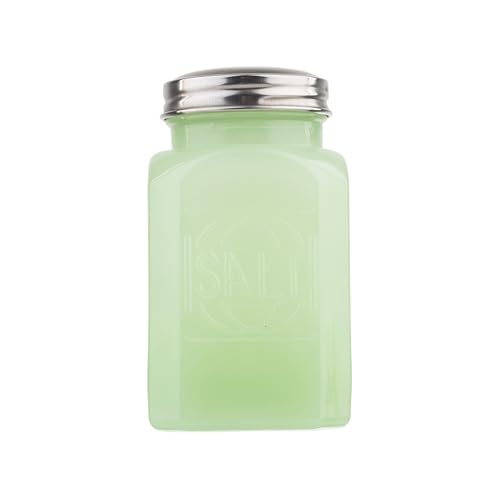 Tablecraft Salt Shaker with Metal Top, 2.5 x 2.5 x 4.5, Green