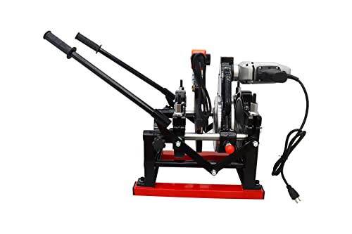 INTBUYING Pipe Fusion Welder Pipe Welding Machine PP PE PB PVDF Butt Fushion Welding Machine Tube Butt Fusion Equipment Double Clamps Hand-push Type 110V 2.48-7.87”(63-200MM)