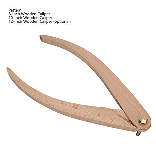 Jeanoko Solid Wood Caliper Positioning Distance Measuring Tool Wooden Pottery Tools for Ceramic Production Measurement(8-inch Wooden Caliper)