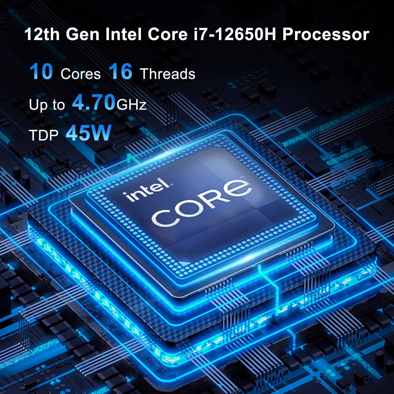 GEEKOM Mini PC Mini IT12, 12th Gen Intel i7-12650H NUC12 Mini Computers(10 Cores,16 Threads) 16GB DDR4/512GB PCIe Gen 4 SSD Windows 11 Pro Desktop PC Support Wi-Fi 6E/Bluetooth 5.2/USB 4.0/2.5G LAN/8K