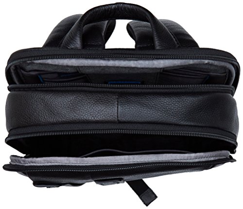 PIQUADRO Unisex Adult Backpack, Black, 11x40x31 cm (W x H x L)