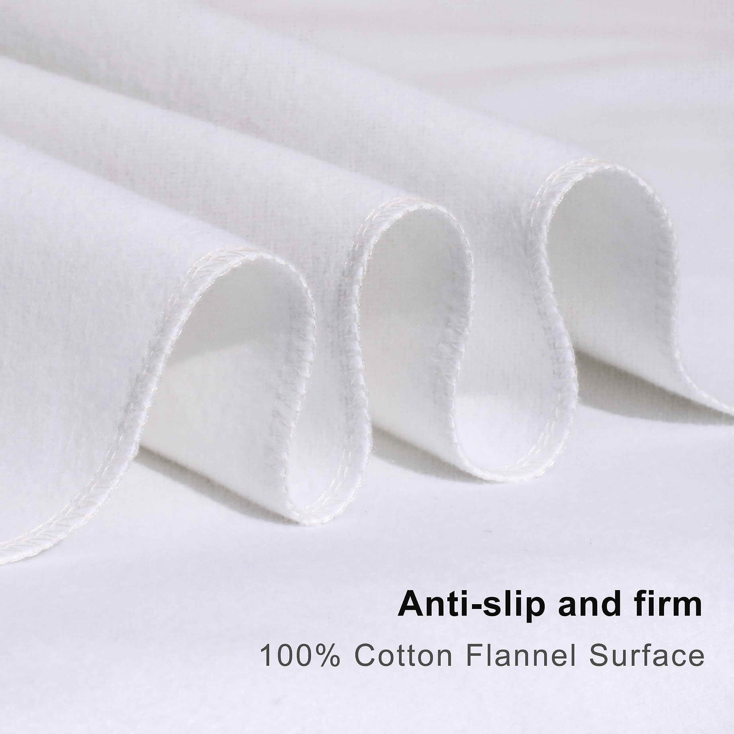 Flannel Crib Protector Pad,100% Waterproof Mattress Protector Pad, One Size, 27" X 39"
