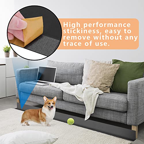 YPSLZY Toy Blockers for Furniture, Prevent Things from Going Under Sofa Couch Bed and Other Furniture - Hard Surface Floors Only,Easy to Install & Remove(Black