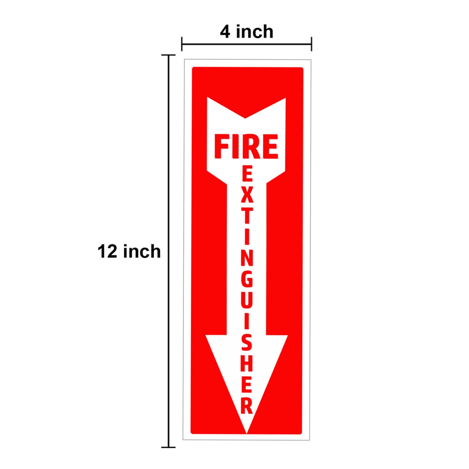Fire Extinguisher Sign 15 Pack Fire Extinguisher Stickers 4" x 12" 5 Mil Vinyl - Laminated for Ultimate Protection, Durability Self Adhesive Decal UV Protected & Weatherproof (Fire Extinguisher Sign)