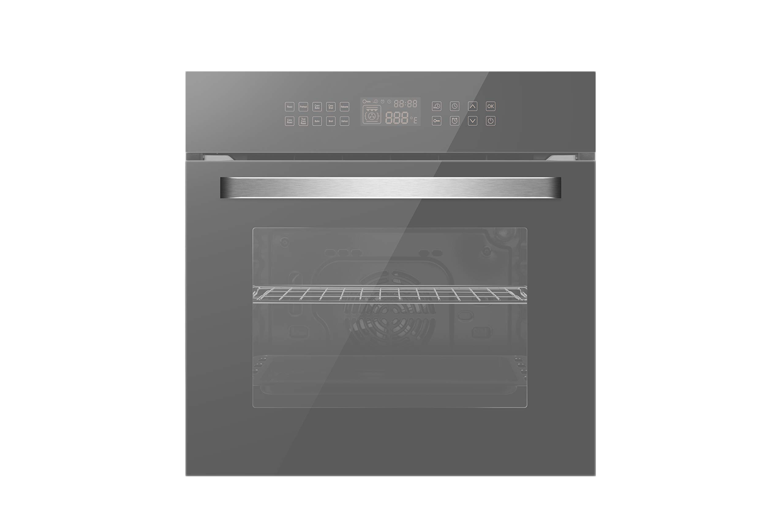 Empava 24 Inch Single Wall Oven and Electric Stove Induction Cooktop with 4 Power Boost Burners Smooth Surface Vitro Ceramic Glass