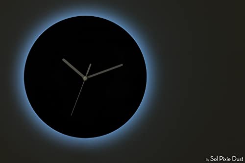 Reverse Wall Clock - Alice - Mad Hatter - Round Funny Clock - Backwards running Time - Counterclockwise Wall Clock - Room Deco - Optional RGB LED 5V Backlit
