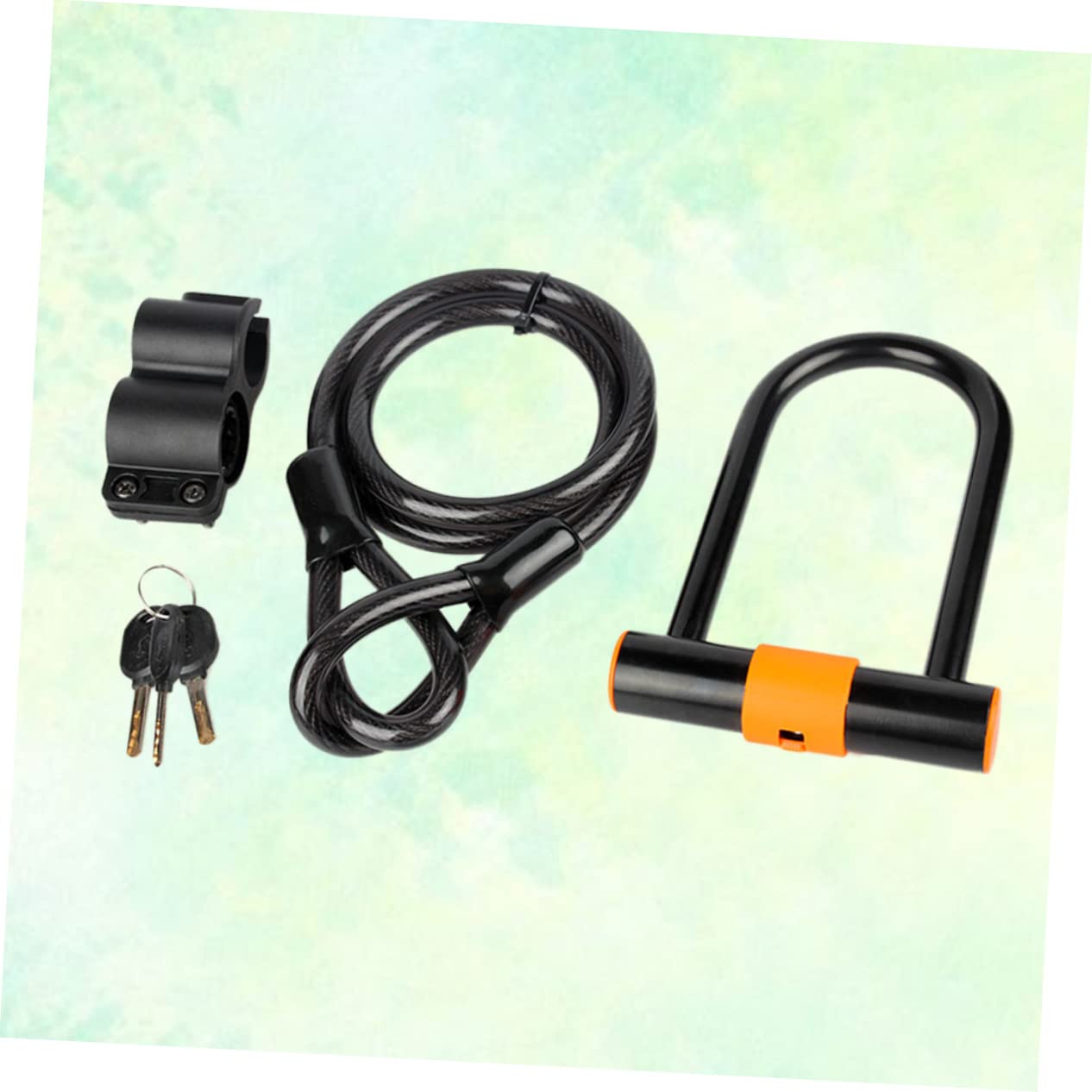 GAFOKI Bike U-Locks Bike Chain Lock Steel Cable Bar Lock Electric Car Lock Cable Lock Lock Light Weight Lock with Key Lock Chain Orange Motorcycle Key Locks Chain Lock Cable Locks