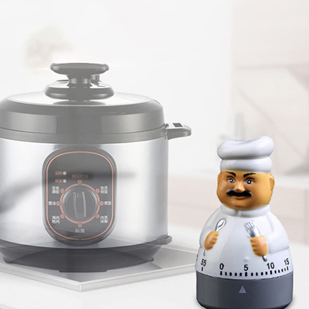 Hemoton Cook Timer Wind Kids Alarm Kitchen Countdown Timer Countdown Baking Timer Clock Timer Decorative Chef Timer Mechanical Rotating Alarm Timers Plastic Oven White Student Reminder
