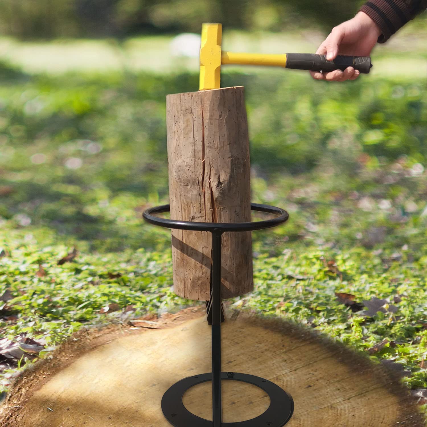 JOY-TECH Large Heavy Duty Wood Splitter,Log Splitter Safely and Easily Splits Firewood,Sturdy Portable Manual Kindling Splitting Wedge for Indoor or Outdoor,kindling Splitter
