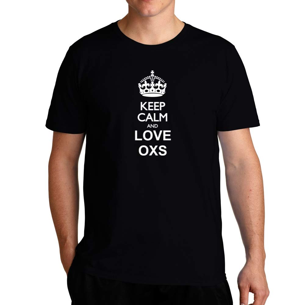 Eddany Keep Calm and Love Oxs T-Shirt L Black