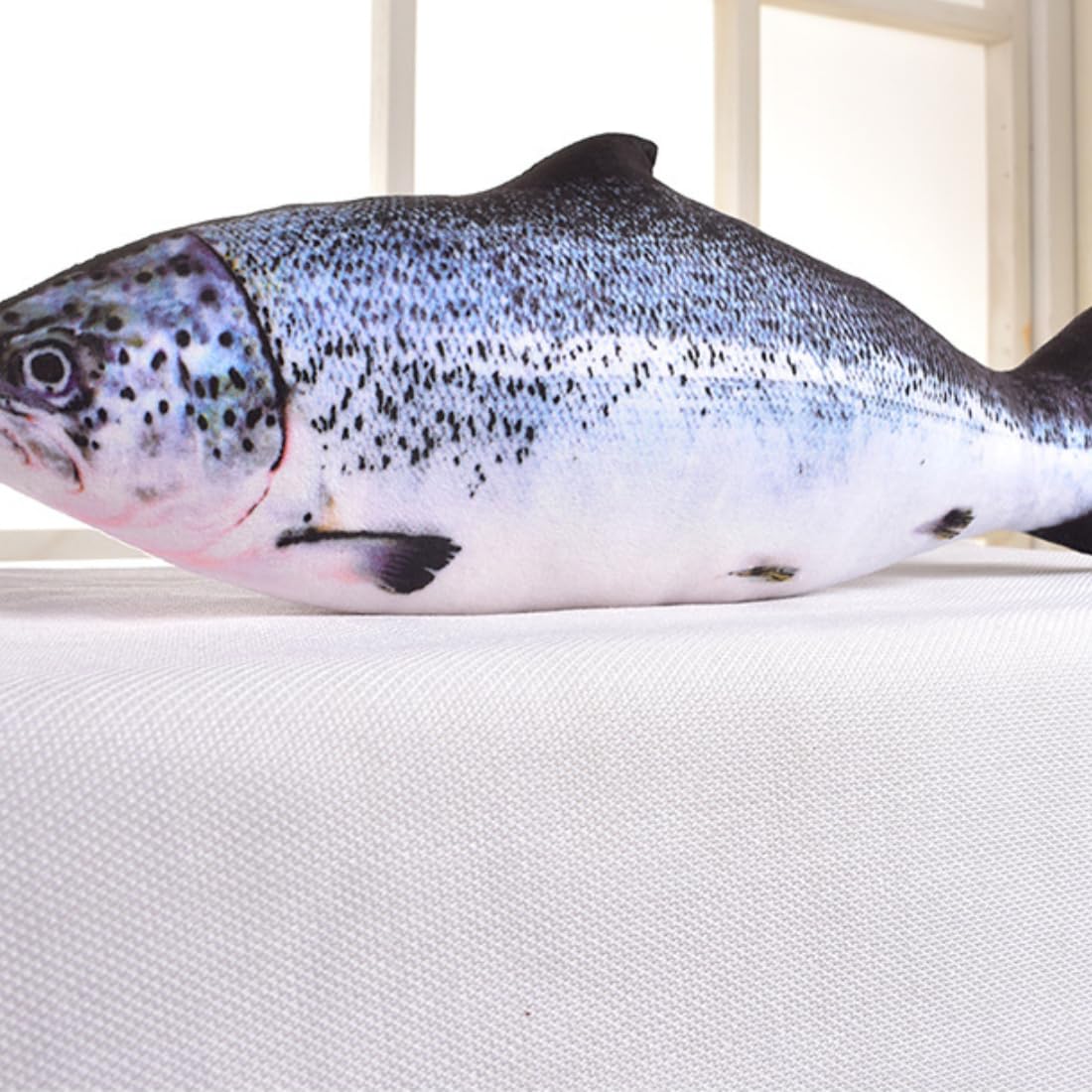 OPHRBU 24 Inch Simulation Fish Plush Toy Pillow Soft Fish Cushion Pillow Stuffed Animal Toy for Cat Pets or Kids Birthday Gifts