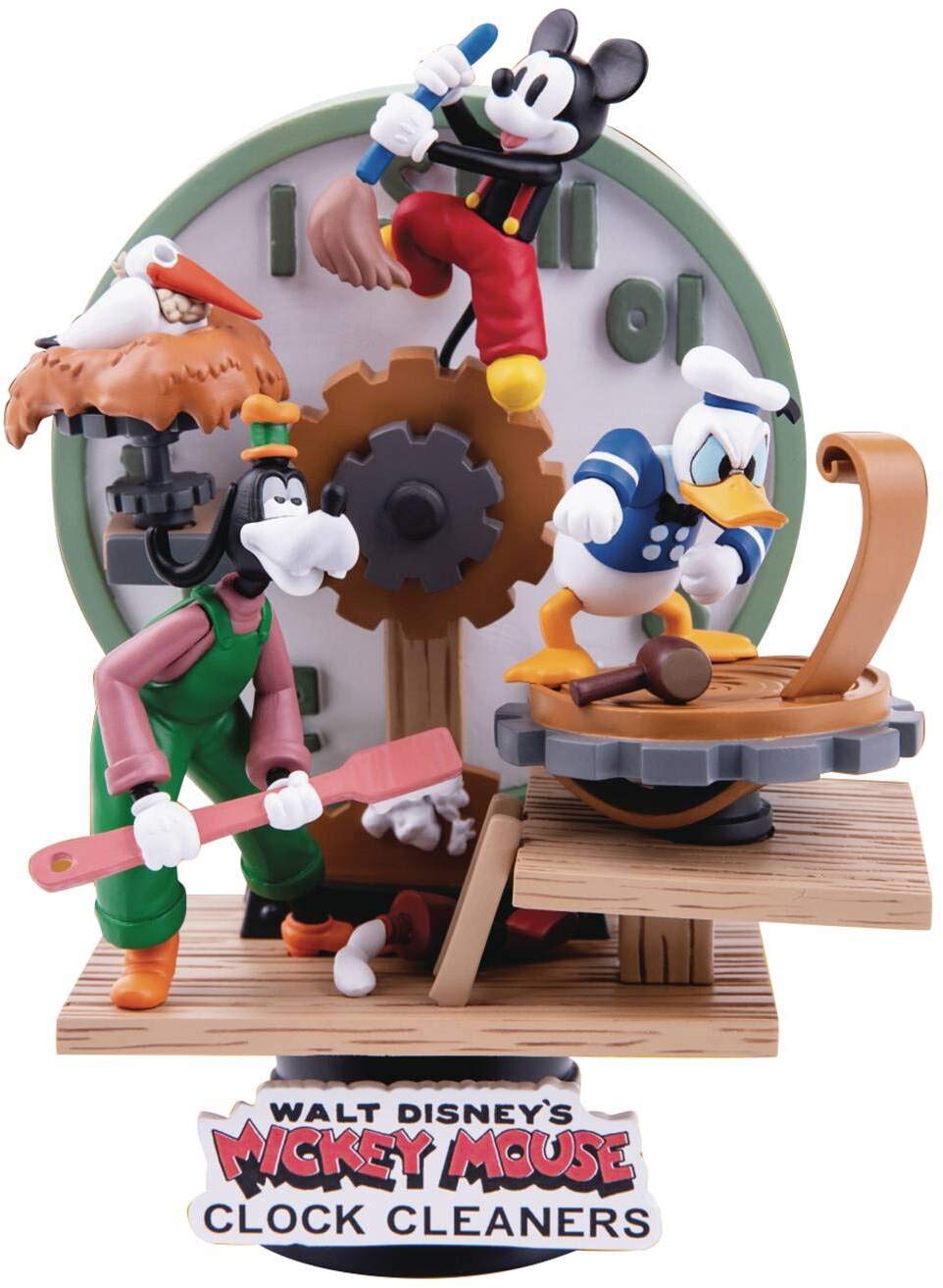 Disney Mickey Mouse Clock Cleaners DS-046 D-Stage Series Statue, Multicolor