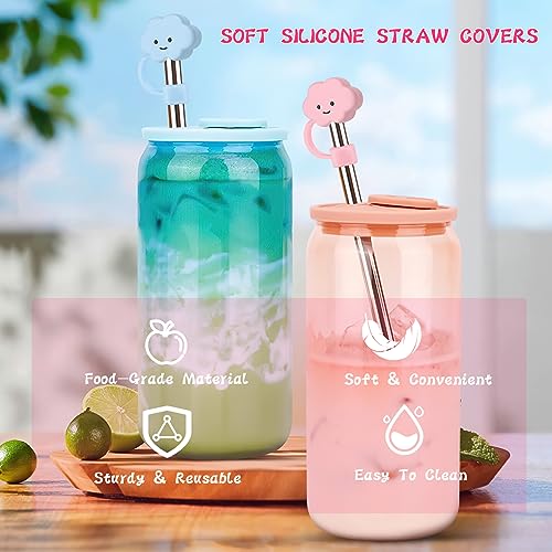 Mojoker 6PCS Straw Cover for Stanley Cup, Silicone Straw Covers Cap for Stanley Cup 40 oz, Straw Topper with 30 Oz Tumbler, Mini 10mm for Stanley Cup Straw Cover for Tumblers